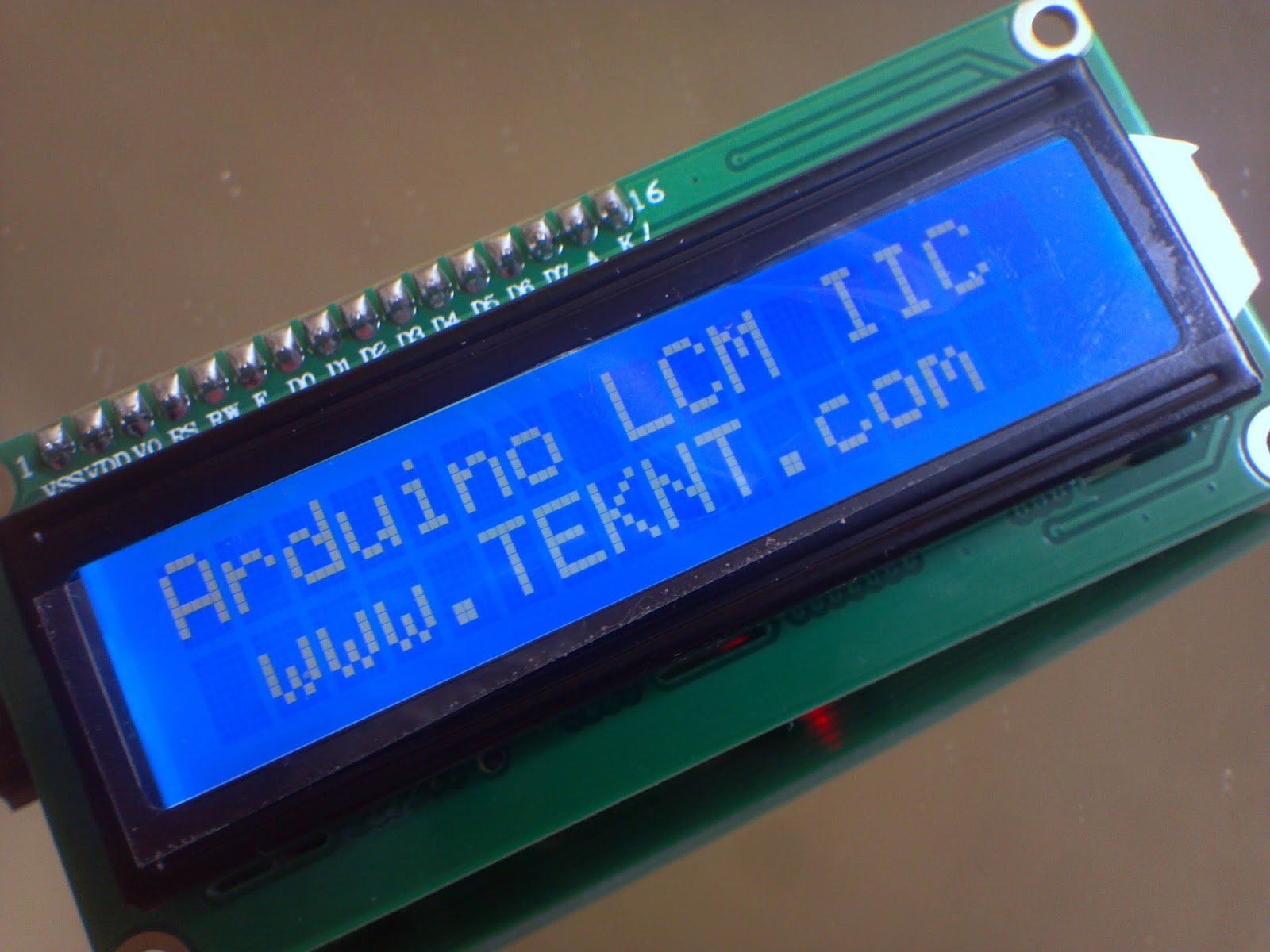 Arduino mini Pro I2C 16x2 LCD
