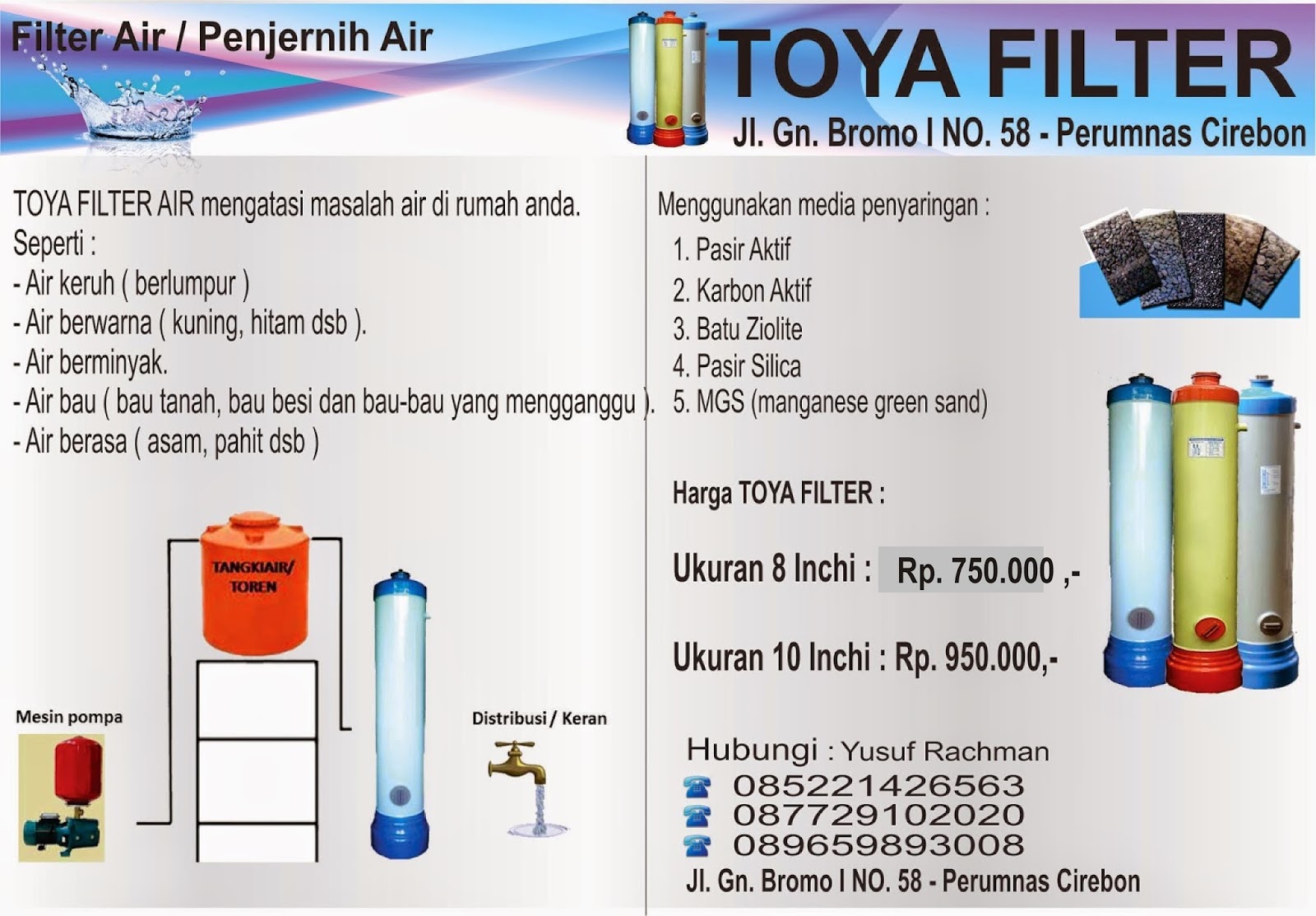 FILTER AIR / PENJERNIH AIR PVC UNTUK RUMAH DI CIREBON | Cari Segala Cara
