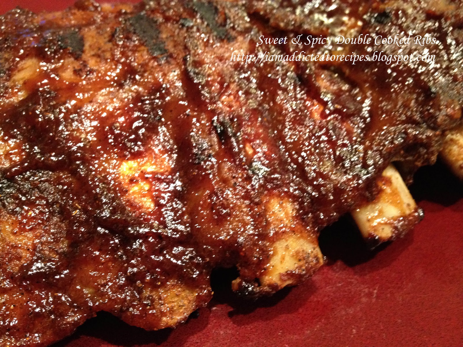 Addicted to Recipes: Sweet and Spicy Double Cooked Baby Back Ribs