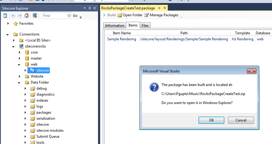 Explore Sitecore: Creating Package using Sitecore Rocks Explore Sitecore: Creating Package using Sitecore Rocks
