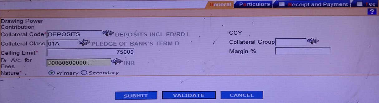 Collateral Linkage Maintenance for LABOD account ~ Banker's Arena