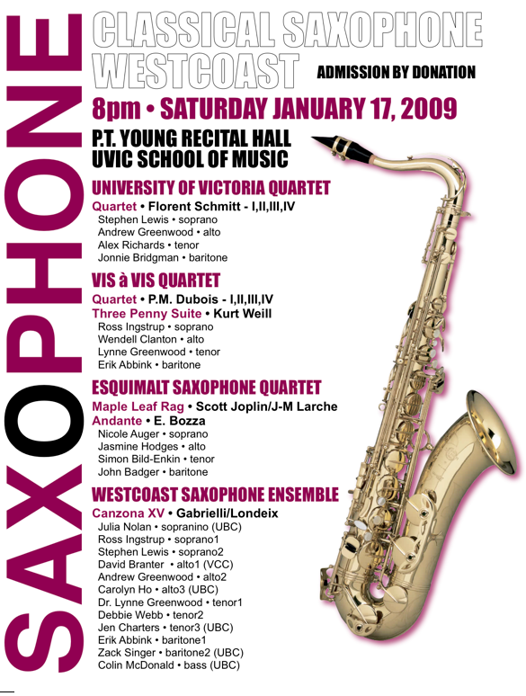 University of Victoria Saxophone Studio: Xavier