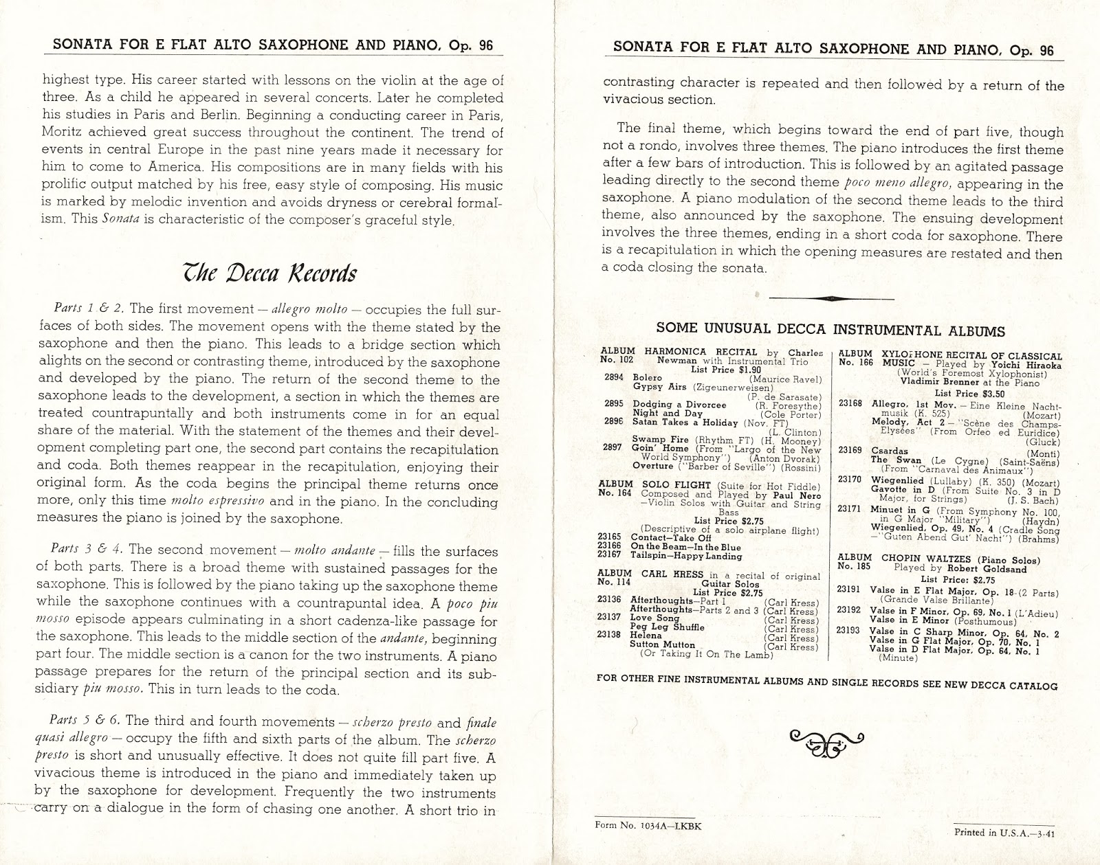 Jeff's 78 RPM Blog: Cecil Leeson, Classical Saxophonist