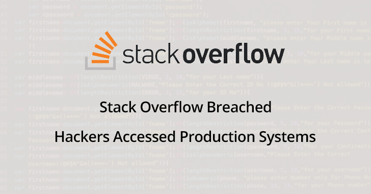 Stack Overflow Breached - Hackers Accessed Production Systems
