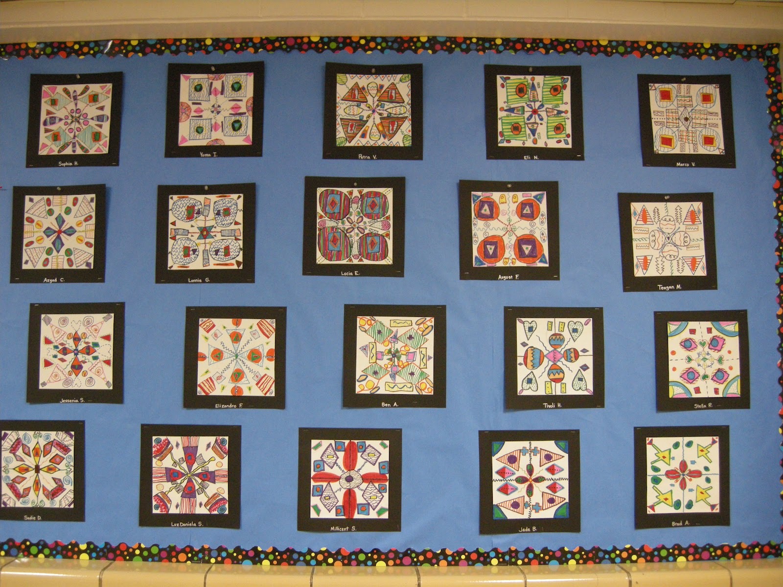 Zilker Elementary Art Class: Third Grade Radial Designs