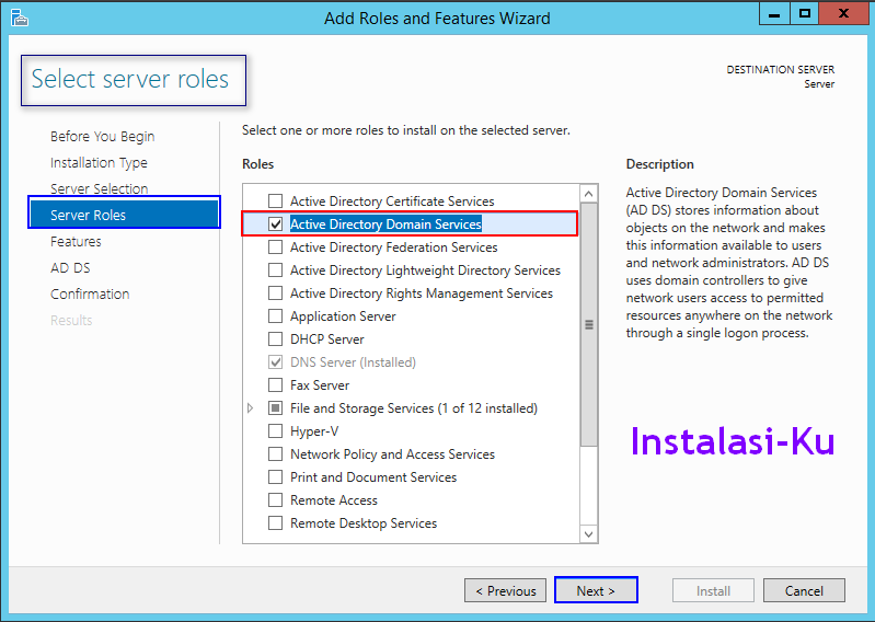 Instal dan Konfigurasi AD DS bersama Windows 10 | Win Server 2012 ...