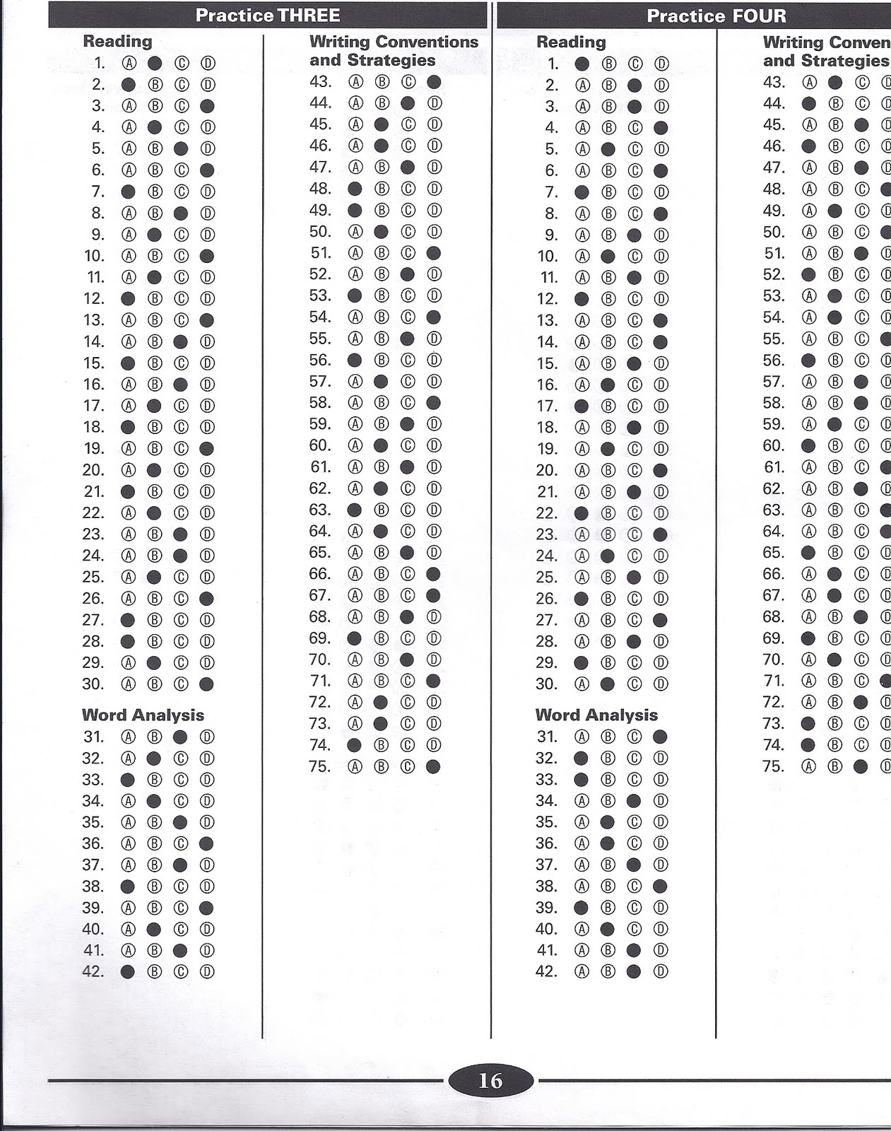 Mrberquist4th 4th Grade ELA Practice Test Answers