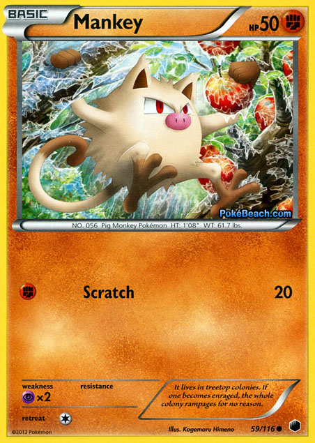 Mankey -- Plasma Freeze Pokemon Card Review | PrimetimePokemon's Blog