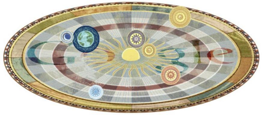 Un doodle per la teoria eliocentrica di Copernico | Io nell'universo