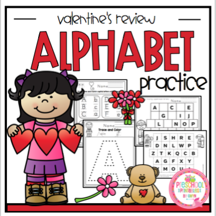 Valentine's Day Alphabet Review "No Prep" ~ Preschool Printables