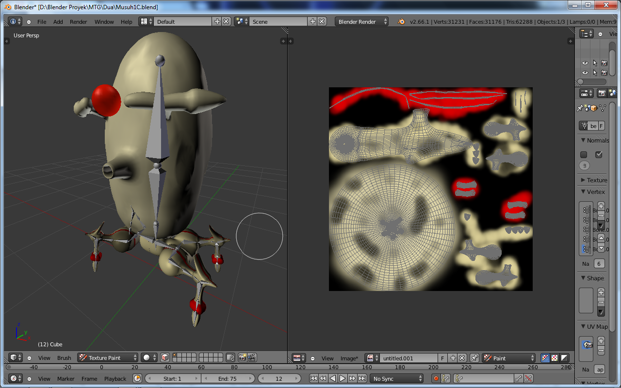 Unity Tutorial : Impor Model 3D + Texture dari Blender ke Unity3D