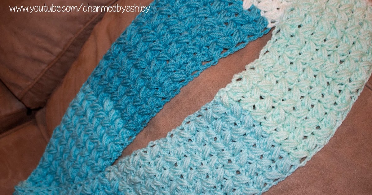 ZigZag Puff stitch Inifity Scarf tutorial - Crochet - Charmed By Ashley