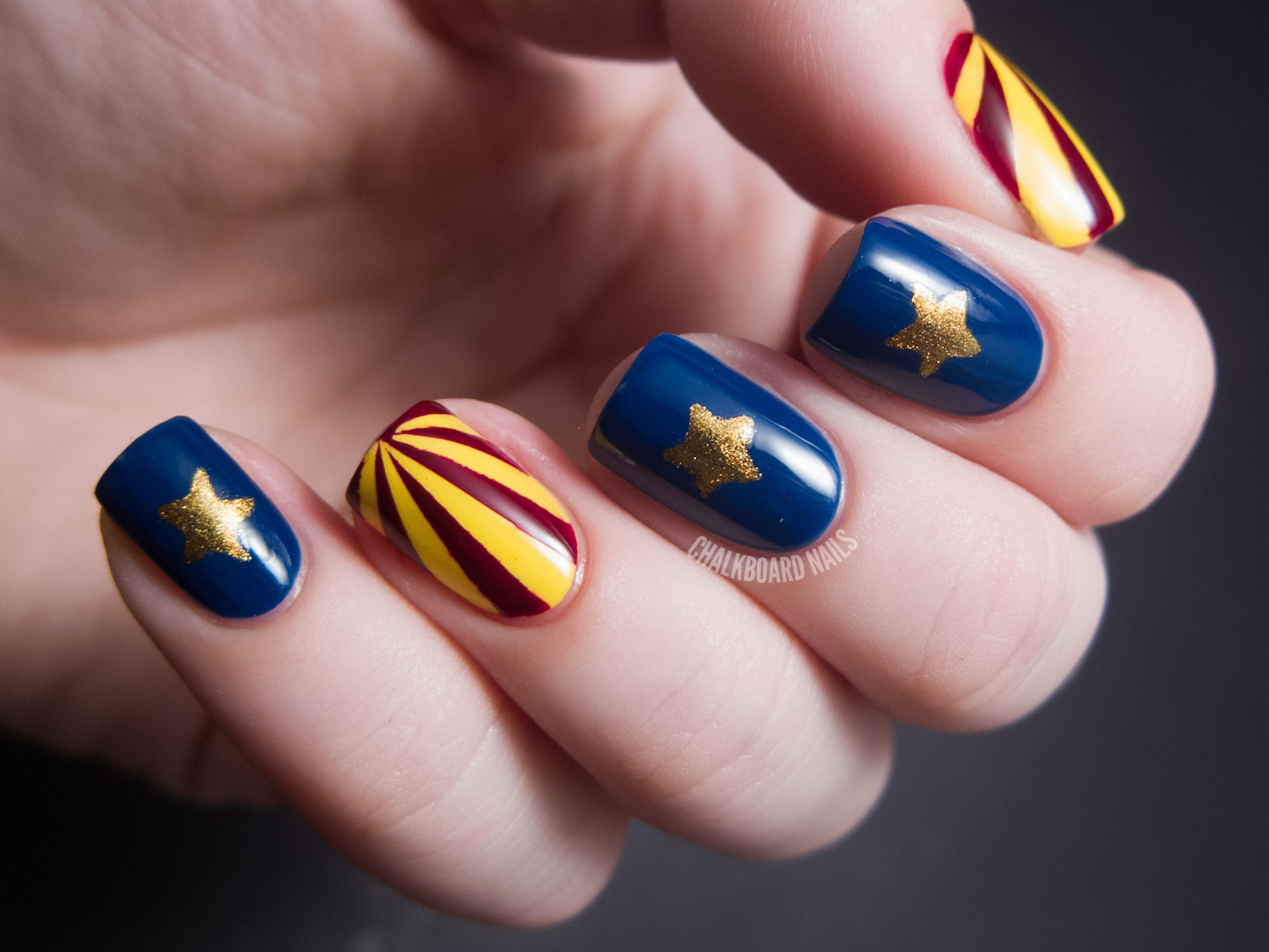 31DC2012: Day 28, Inspired by a Flag | Chalkboard Nails | Phoenix ...