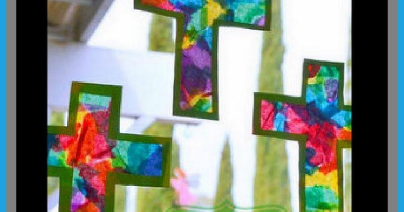 DIY And Household Tips: Easter Stained Glass Crosses ~ Kid's Crafts