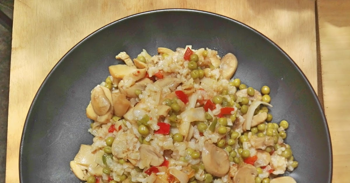 A por una nueva vida: Risotto de arroz con guisantes y champiñones fit