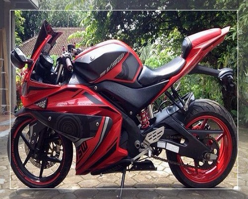 Foto modifikasi r15 warna merah hitam putih biru pink velg jari jari ...