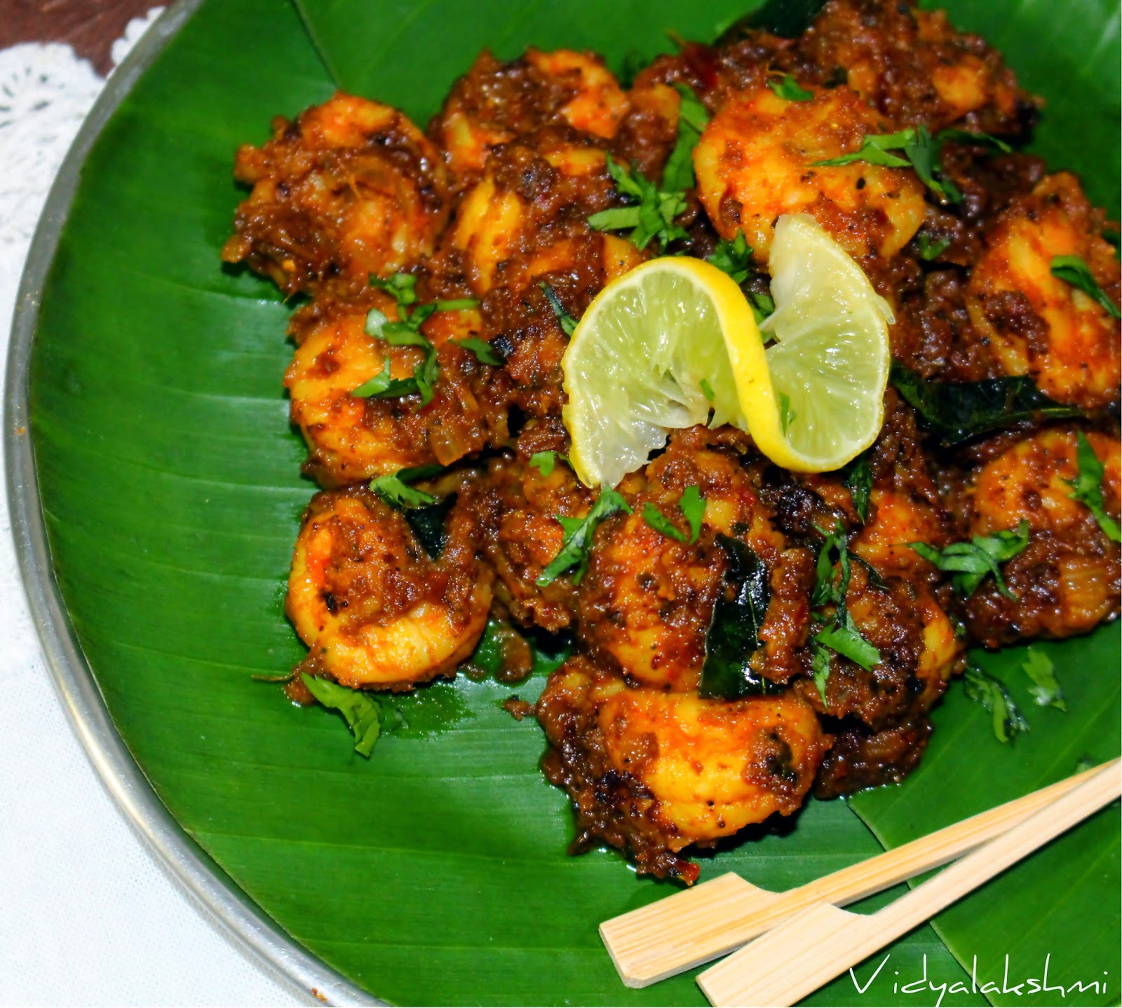 Chettinaad Prawn Chukka Recipe