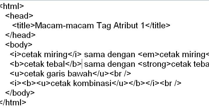 Tutorial HTML 4. Atribut pada HTML