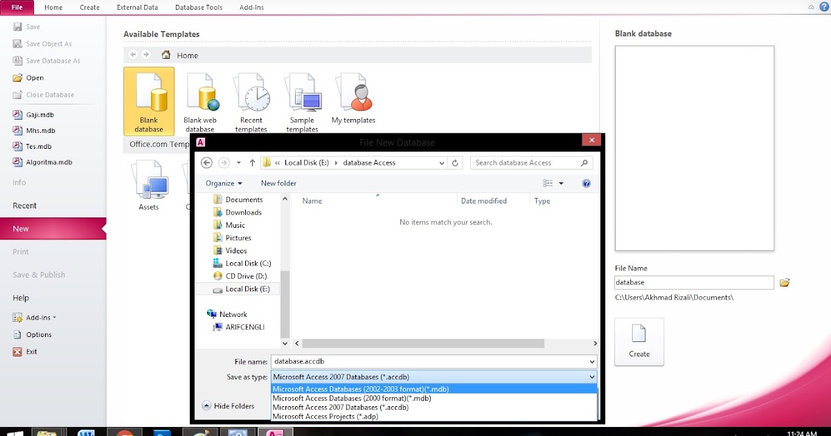 ngoding java bareng coeg: Membuat koneksi ODBC database Access di java