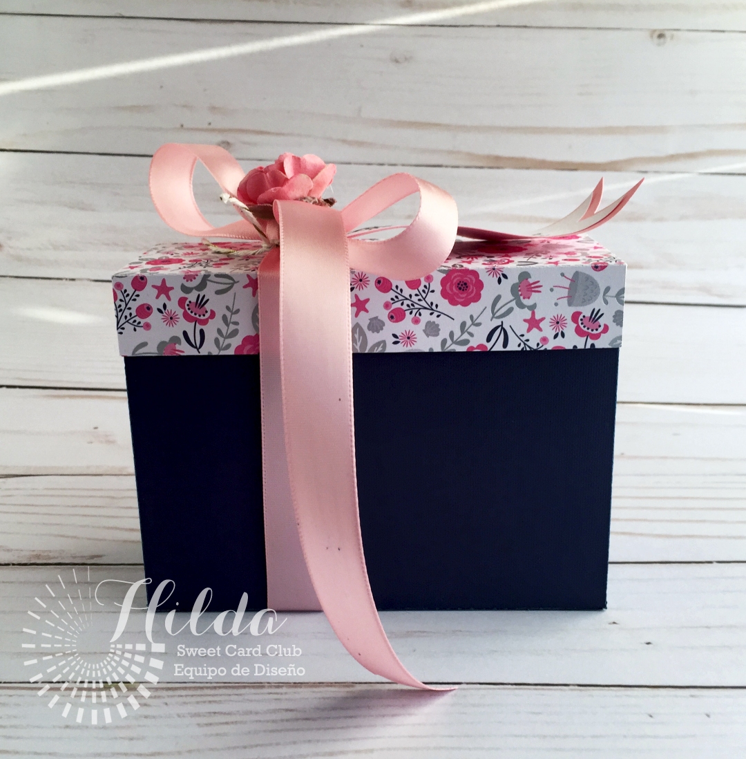 Hilda Designs: Reto #85 en SCC: Tarjetas desplegables en Azul y Rosa