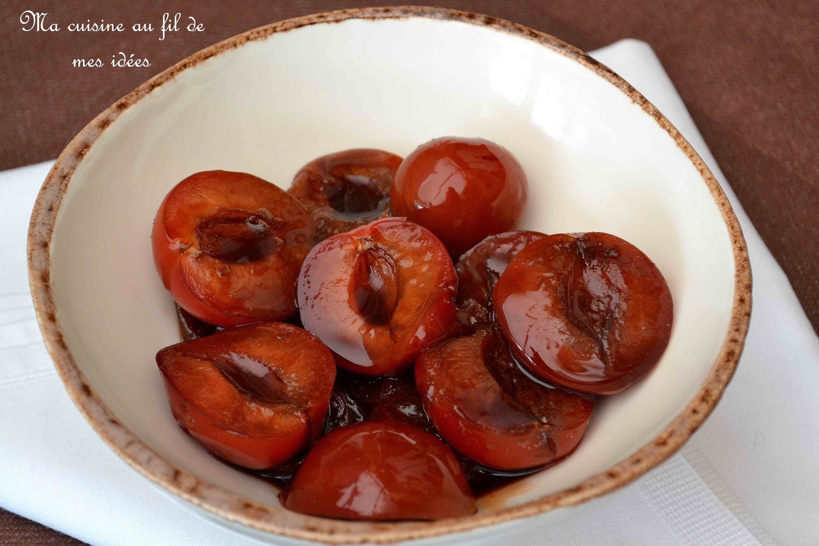 Ma cuisine au fil de mes idées...: Prunes rouges confites au vinaigre ...