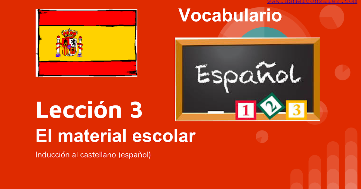 EL MATERIAL ESCOLAR - VOCABULARIO NIVEL A1 - A C N E A E