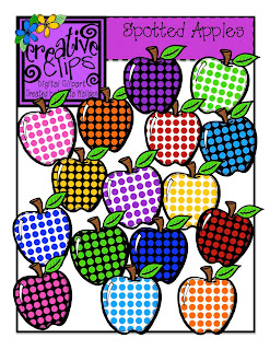 The Creative Chalkboard: FREE Rainbow Apples and New Clipart Sets Galore!!