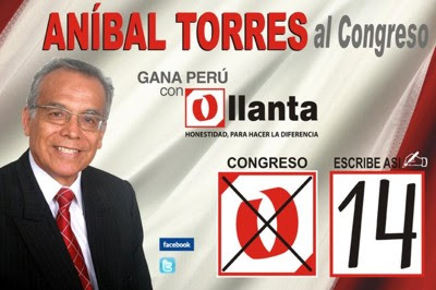 Anibal Torres Vásquez Candidato Nº 14 de Gana Perú por Lima