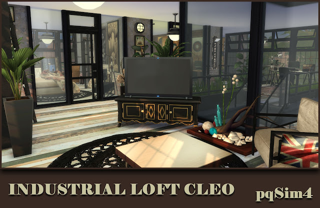 Industrial Loft "Cleo". Sims 4 Custom Content.