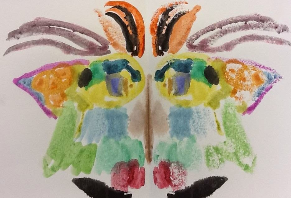 Into The Woods Road Art Studio: Symmetrical Insects Monoprints