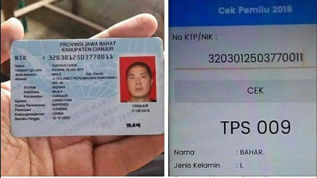NIK e-KTP TKA China Masuk DPT, KPU Cianjur Ngaku Salah Input Data