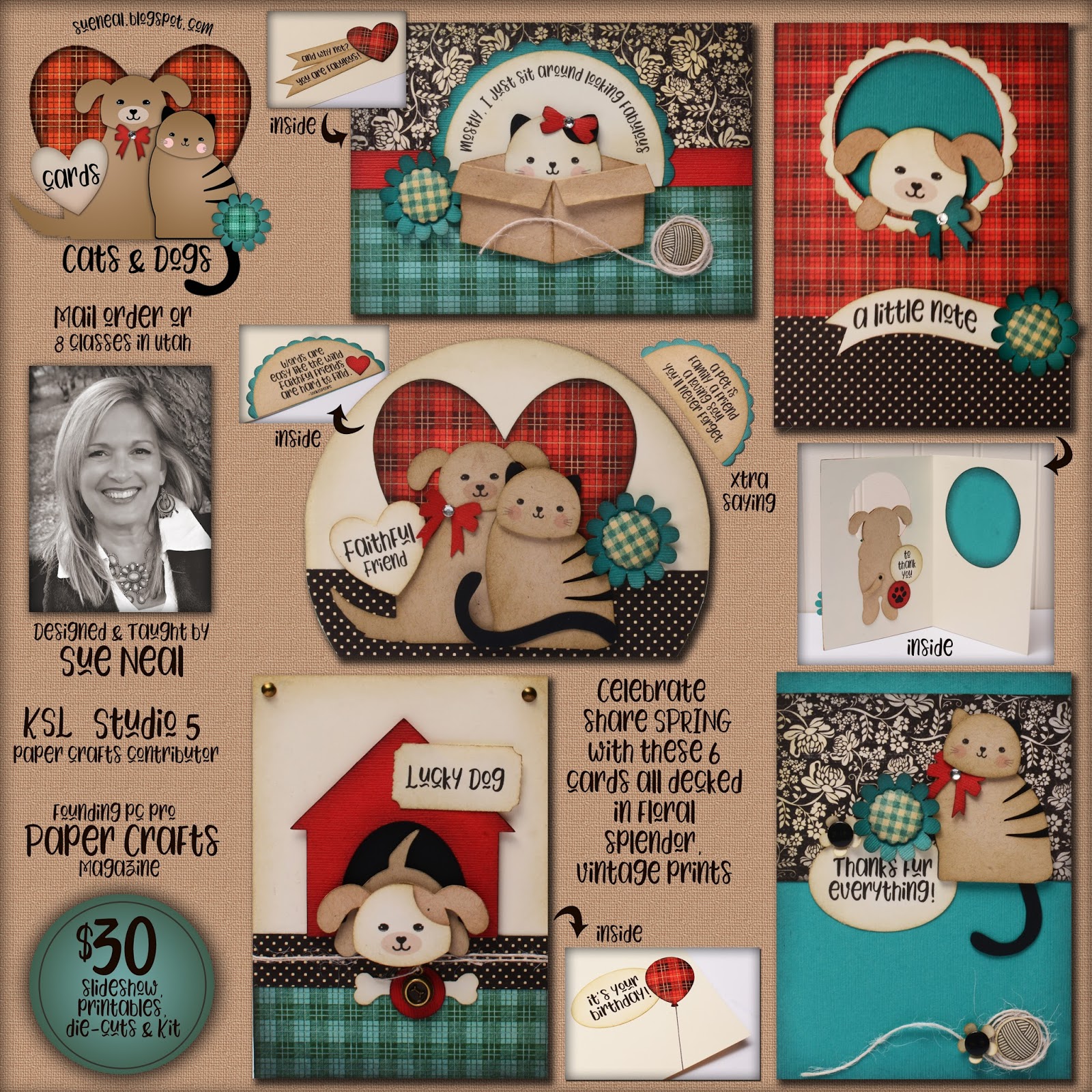 Q's Creative Card Making Kits: Q's Creative Cards: CATS & DOGS Cards