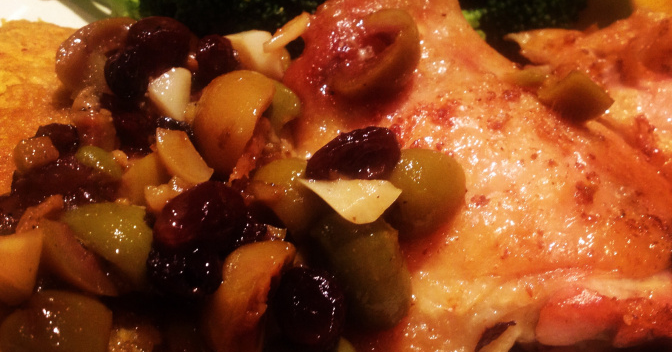 My Love Affair With Olive Oils: Chicken with Olives, Capers and Raisins