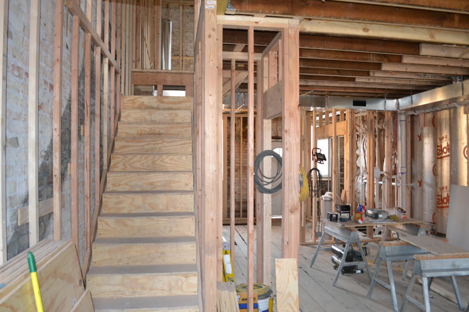 The Renovation of our 1885 Chicago Row House: Framing Near Completion ...