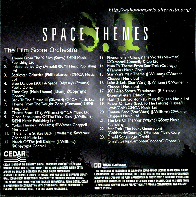 Various Artists – "Space Themes" Soundtracks CD – – Fotografie ed altro