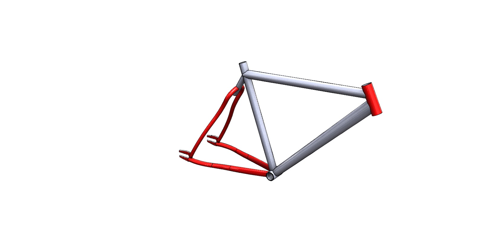 Industrieel Product Ontwerpen: tekening Fietsframe