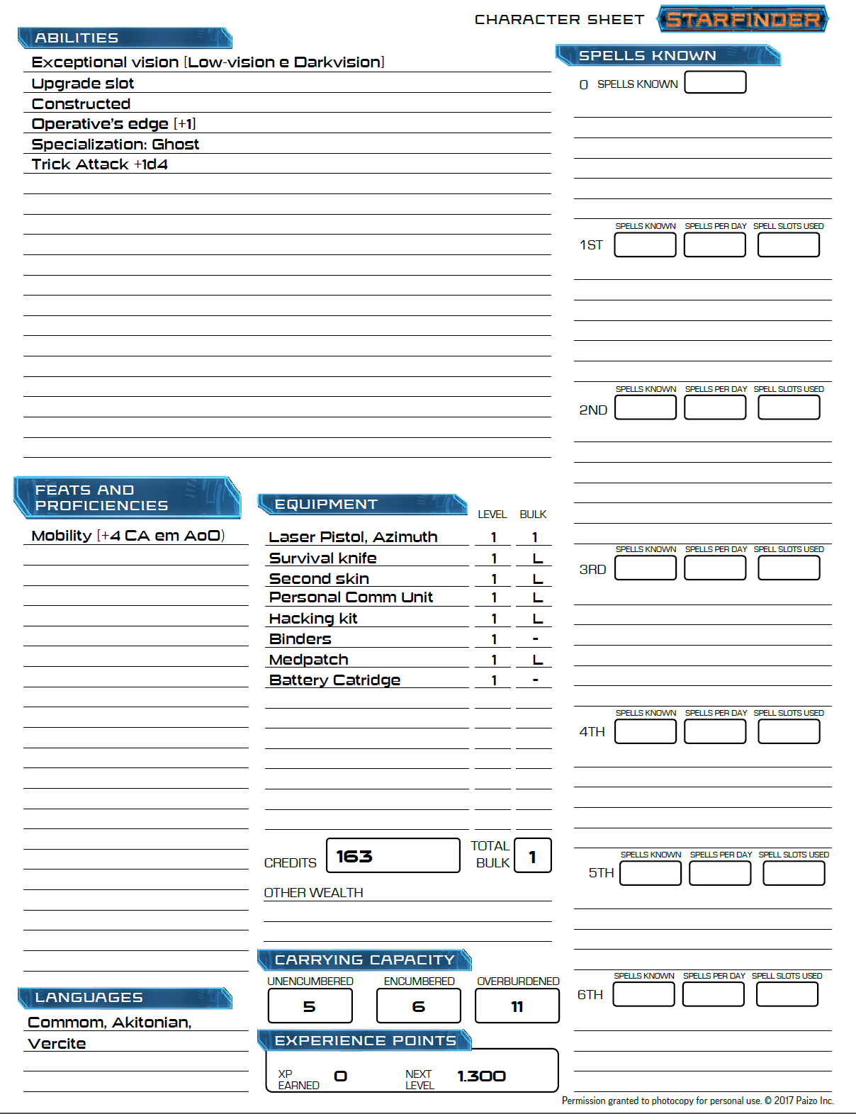 Confraria dos RPGs: Starfinder: passo a passo para criar uma ficha de ...