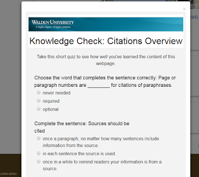 Thursday Thoughts: New in the Writing Center--Knowledge Checks