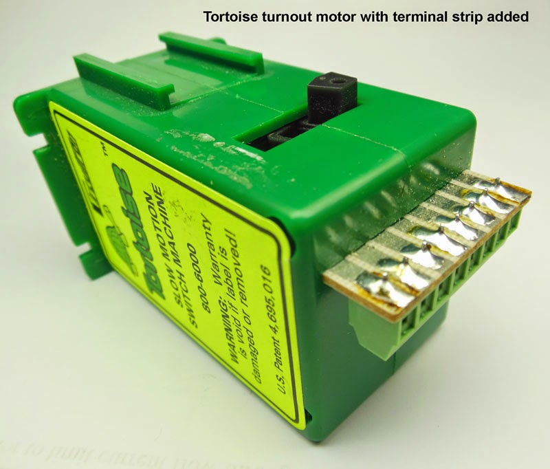 Tracks across Nevada: Add a terminal strip to a Tortoise turnout motor