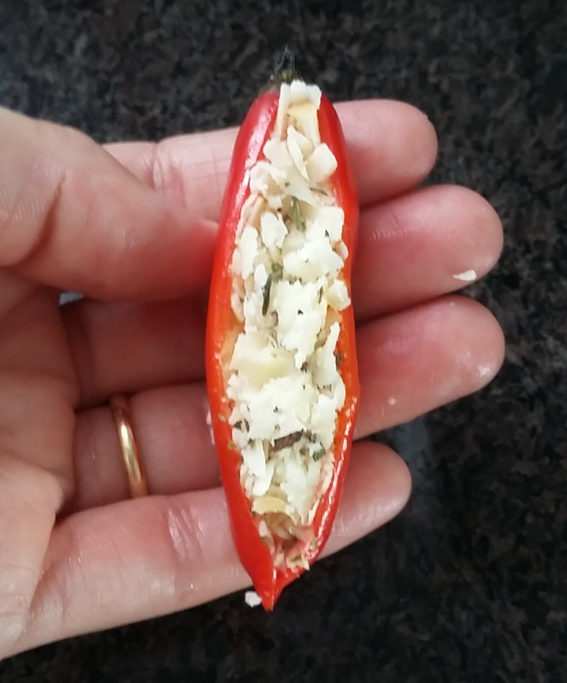 Cozinhando com retalhos: Pimenta Recheada