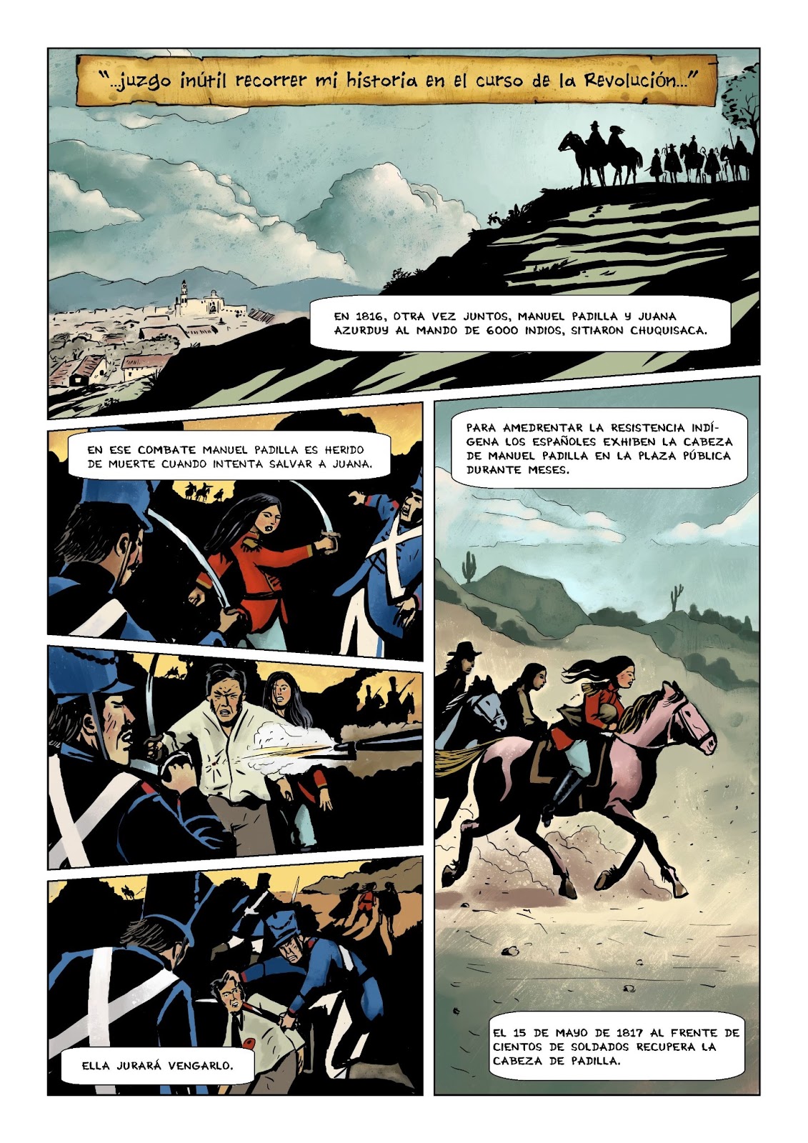 Juana Azurduy - Hija de la Pachamama: Historieta Juana Azurduy