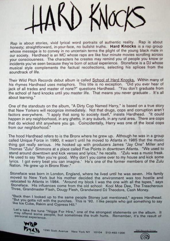 HipHop-TheGoldenEra: Album Review : Hard Knocks ‎- School Of Hard ...