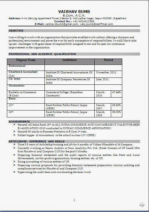 australian resume sample