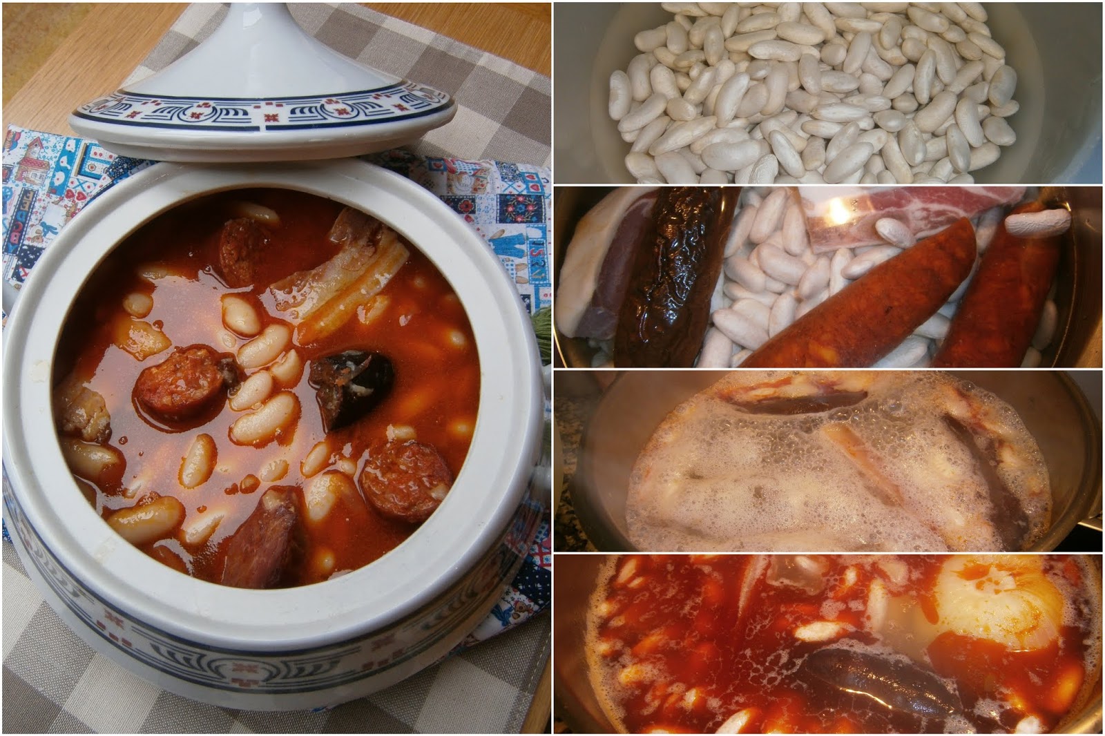 Fabada asturiana. Receta tradicional.