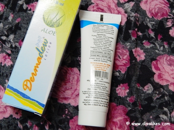 Dermadew Aloe Lotion Review | Diva Likes