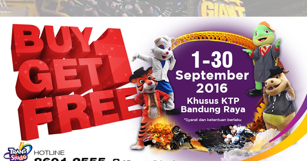 Trans Studio Bandung Gelar Promo Tiket Buy 1 Get 1 Free, Khusus ...