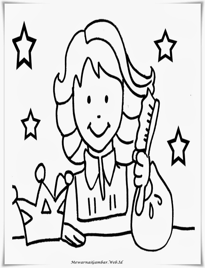 Gambar Mewarnai Rambut