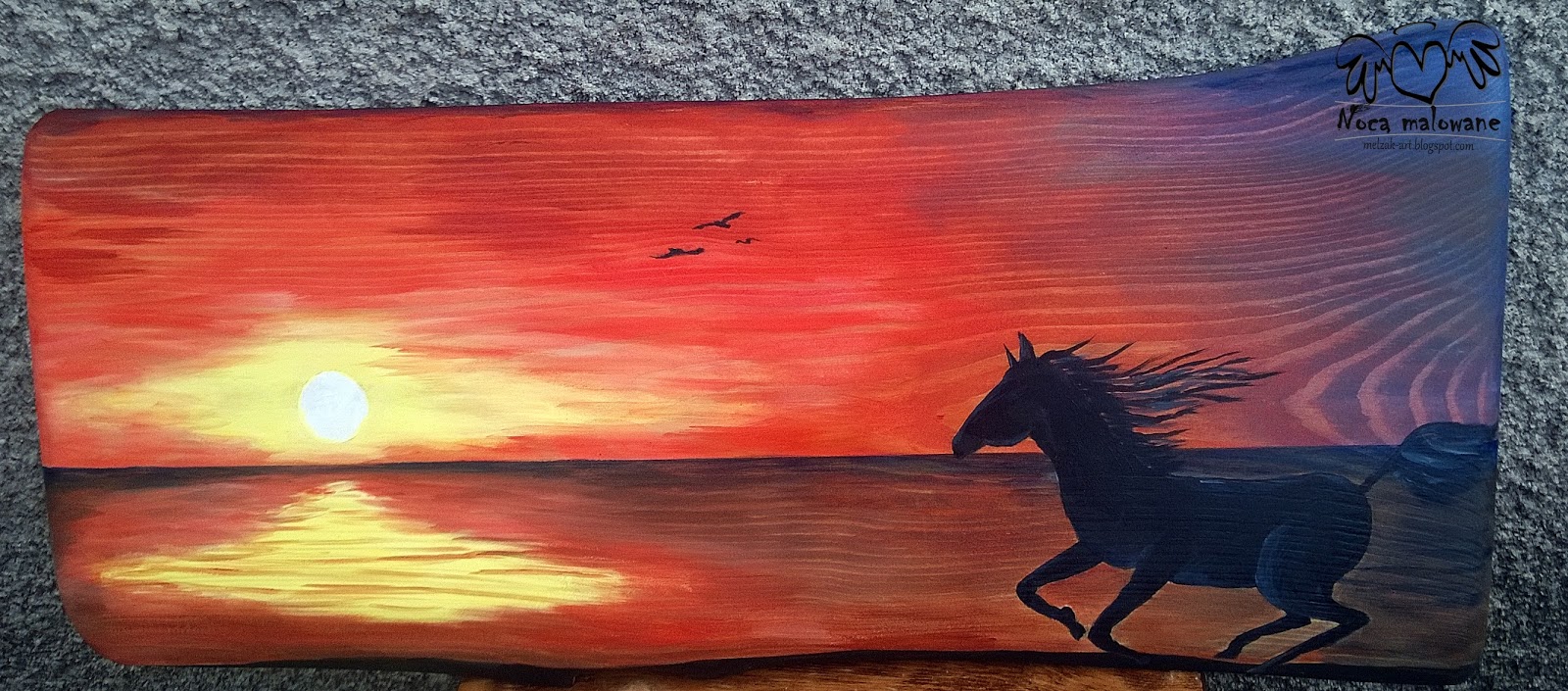 melzak.art: Koń nad brzegiem morza