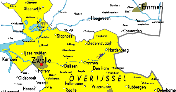 Map of Overijssel Province City | Map of Netherlands Political Regional ...