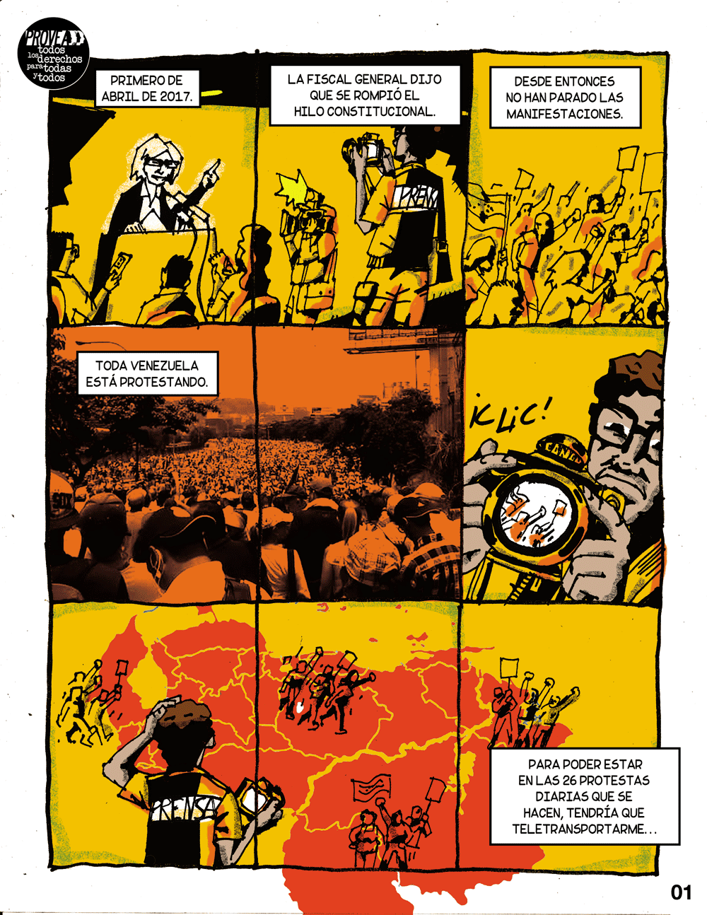 Comic: Primera rebelión popular Siglo XXI en Venezuela"